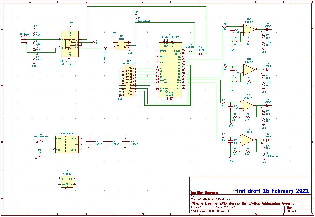 Arduino DMX Demultiplexer for Analogue Dimmers – Theatre Lighting Workshops